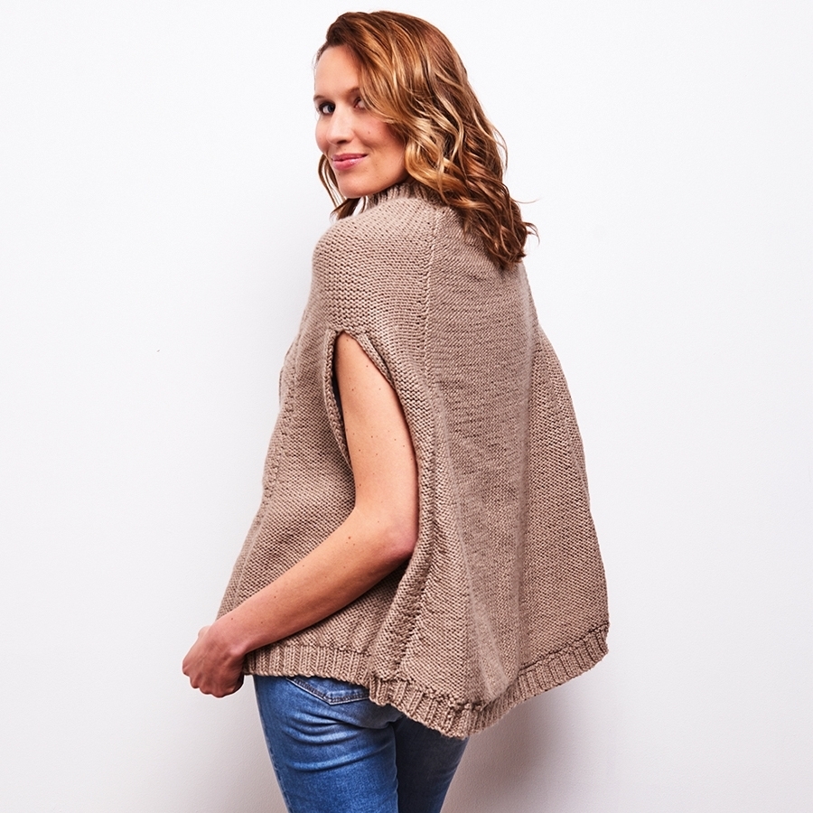 Poncho Simone | Kit de Tricot en Wooly Mérinos
